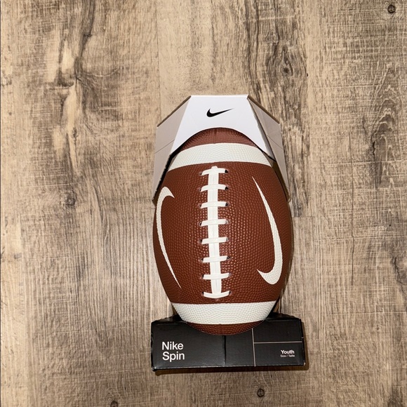 Nike | Games | Nike Spin Youth Football In Brown And White | Poshmark
